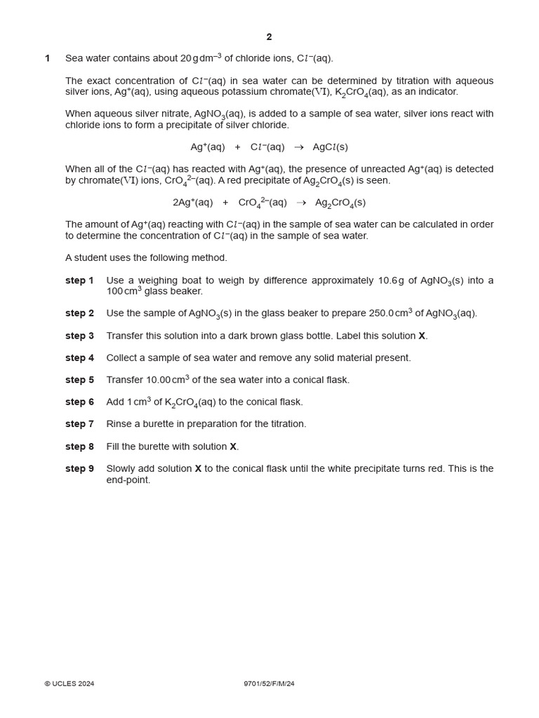 Chemistry Paper 5 A Resource | PDF | Chloride | Sodium Hydroxide