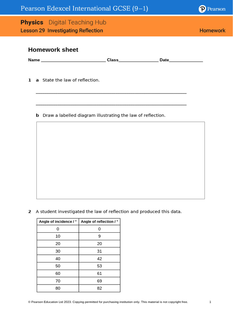 1723057803982-IG Physics Lesson29 Homework Sheet | PDF
