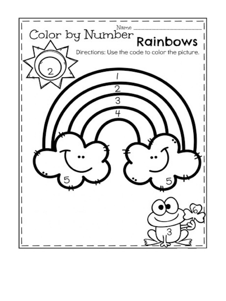 Rainbow coloring worksheet | PDF