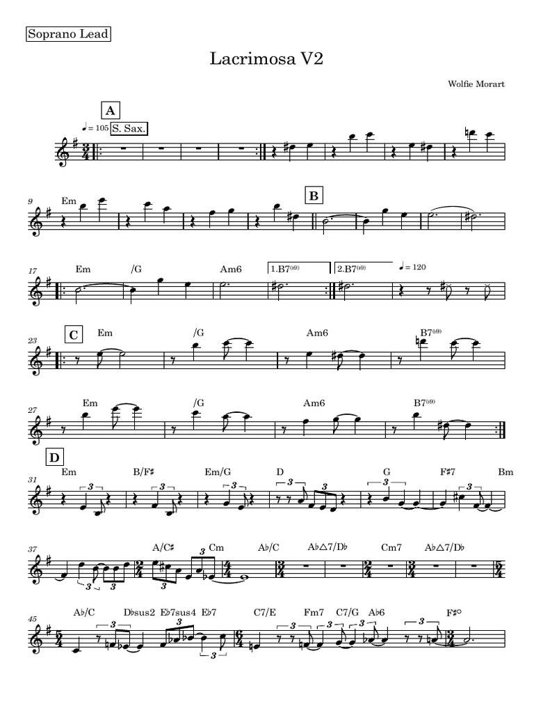 01 - Soprano Lead - Lacrimosa V2 | PDF
