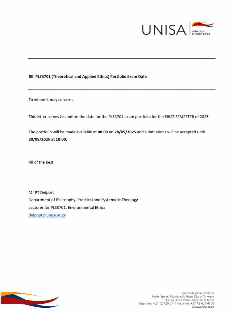Exam Date Letter s1-2025 | PDF