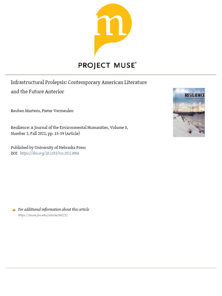 Infrastructural Prolepsis - Contemporary American Literature and The ...
