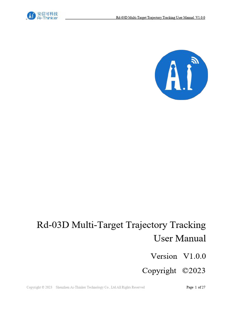Rd-03D Multi-Target Tracking Manual | PDF | Radar | Button (Computing)