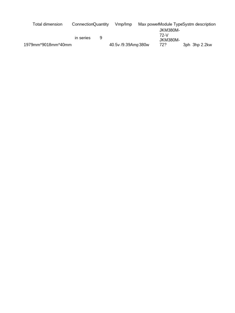 3hp 2.2kw 3ph System | PDF