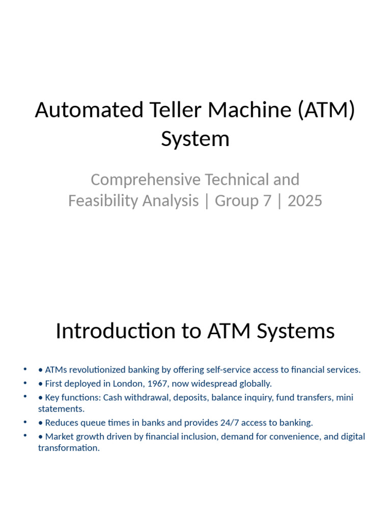 Atmsystem Group 7 Heavy Redesigned | PDF | Automated Teller Machine | Computer Science