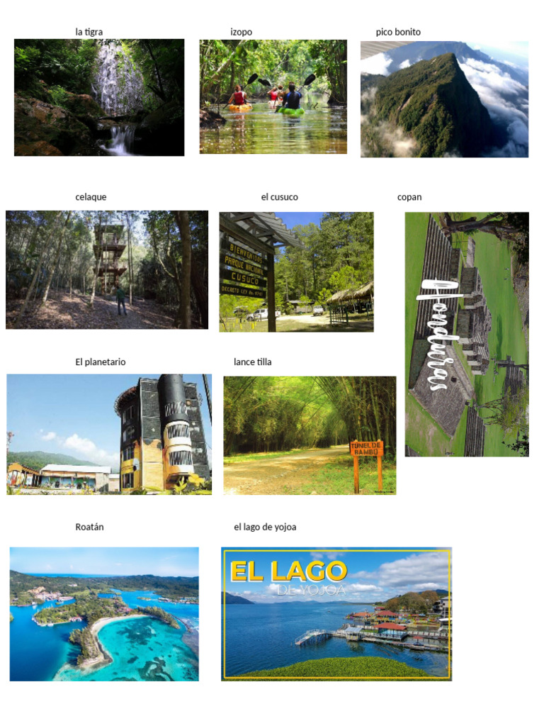10 Lugares Turisticos de Honduras | PDF