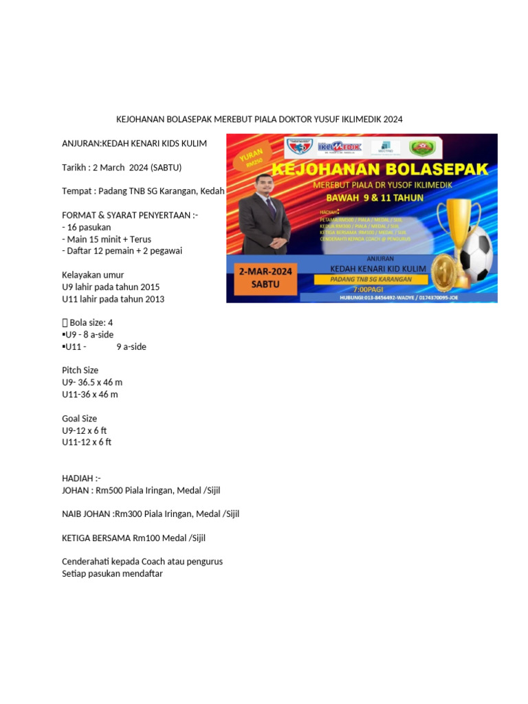 Kejohanan Bolasepak Piala Open | PDF