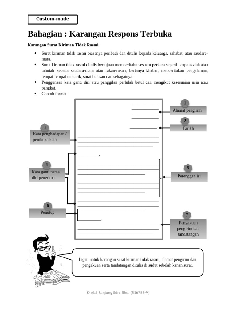 Contoh Karangan Surat Tidak Rasmi | PDF
