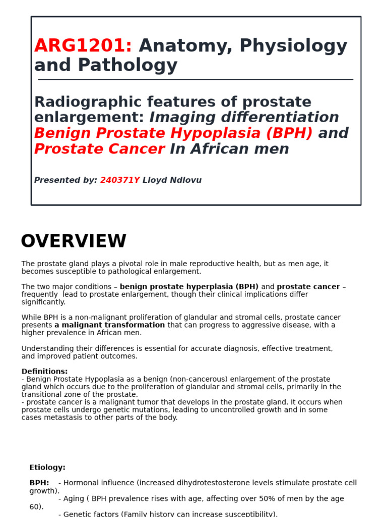 Prostate Enlargement | PDF | Prostate | Magnetic Resonance Imaging
