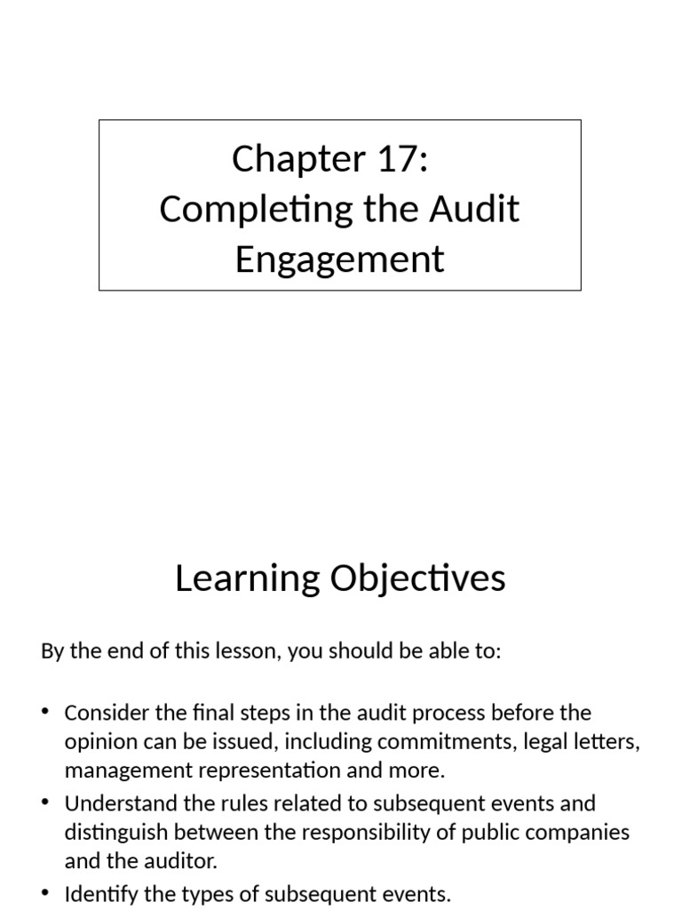Final Steps in Audit Engagement Process | PDF | Audit | Auditor's Report