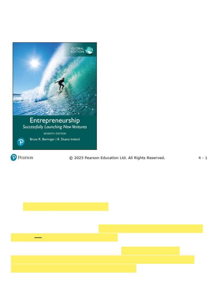 Barringer - Entre 7e - PPT - 04 | PDF | Business Model | Business Economics