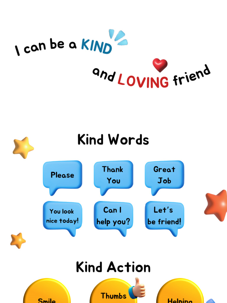 I Can Be A KIND and LOVING Friend | PDF