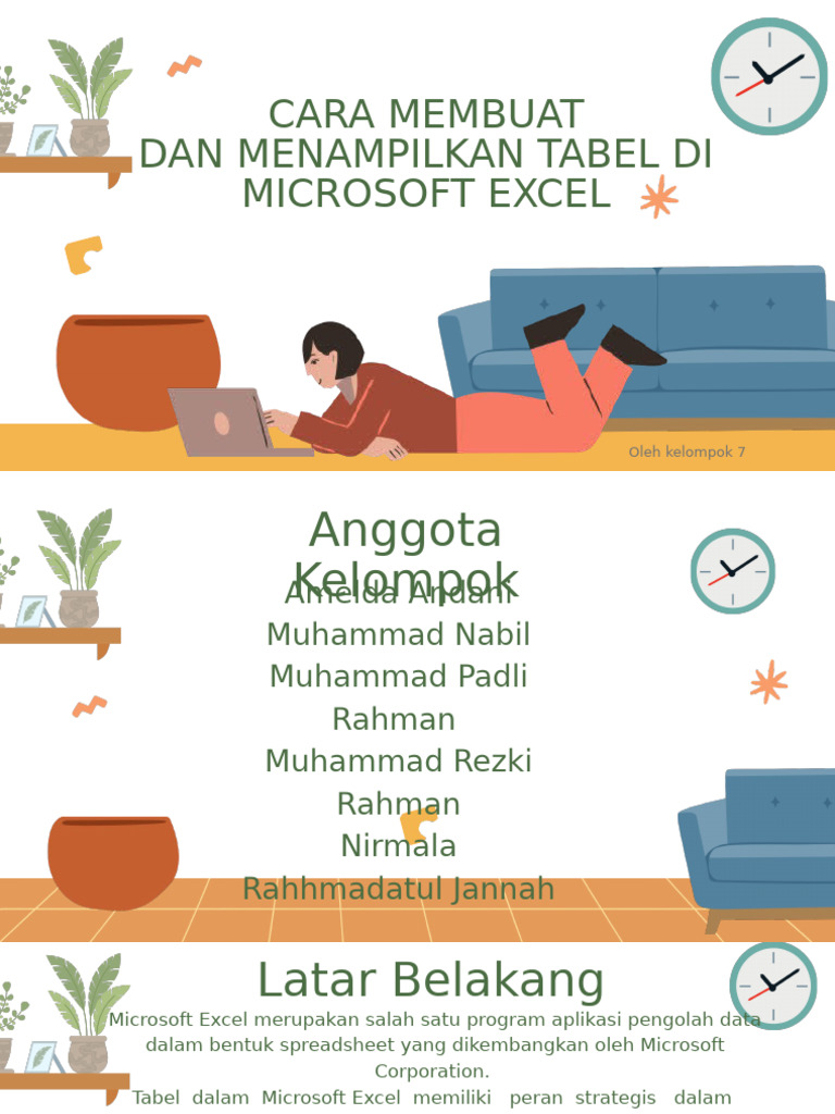 Tutorial Membuat Tabel Di Excel | PDF