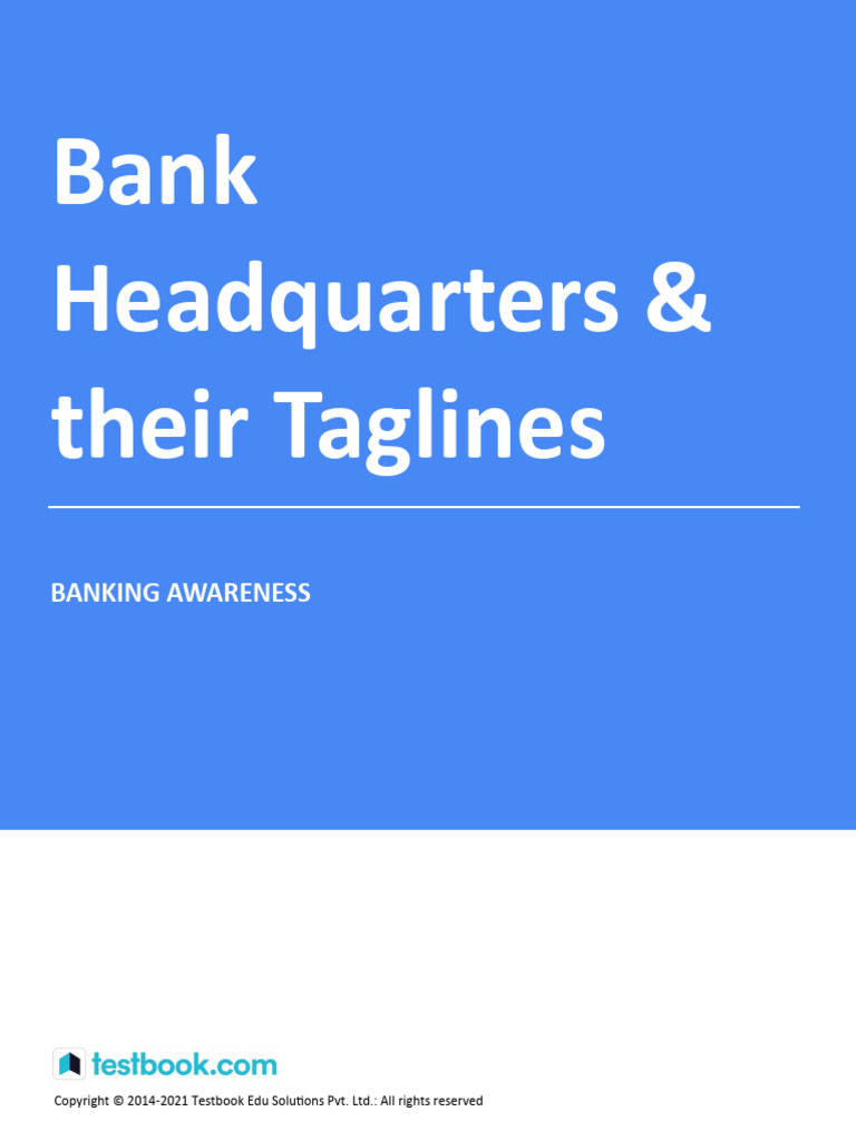 Bank Headquarters and Taglines List | PDF | Private Sector | Companies ...