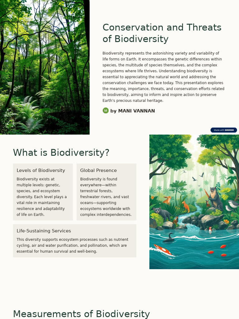 Conservation and Threats of Biodiversity (1) | PDF | Biodiversity | Conservation Biology