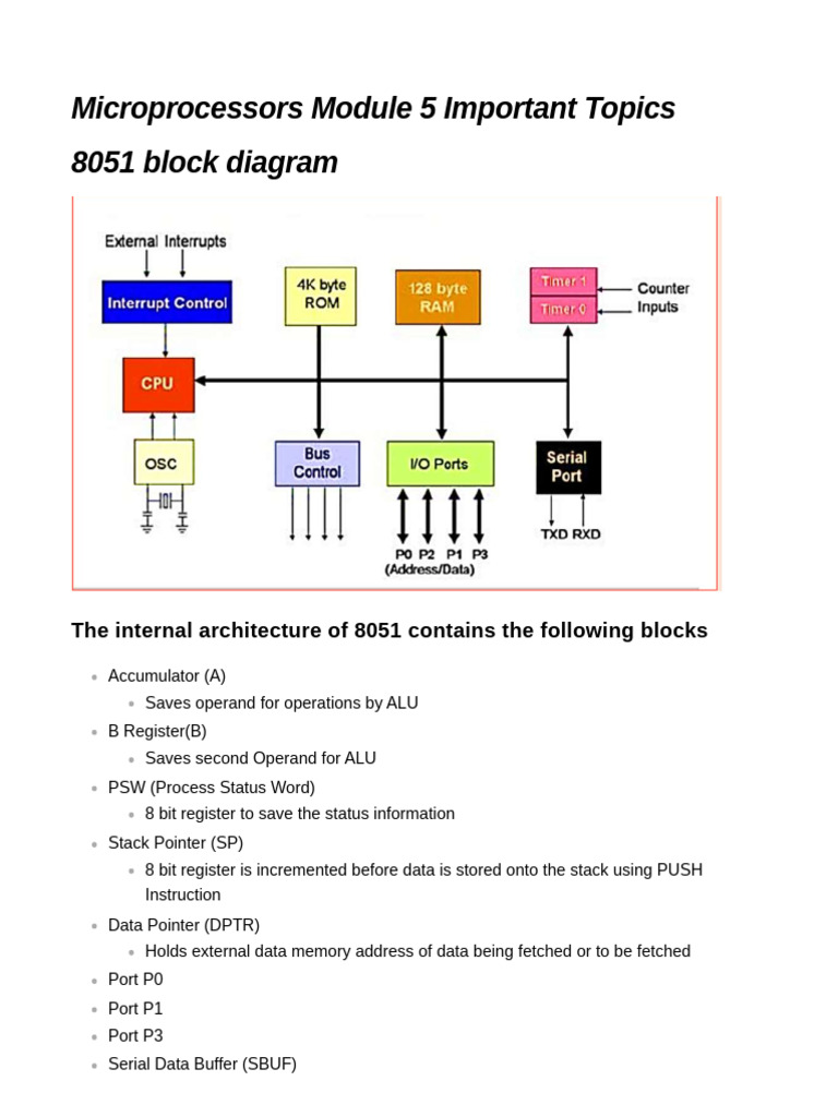 Microprocessors Module 5 Important Topics | PDF | Computer Data | Digital Electronics