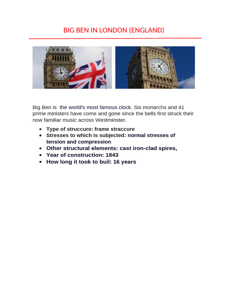 BIG BEN IN LONDON | PDF