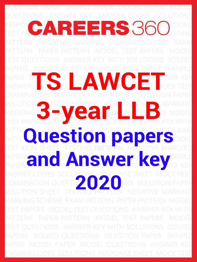 TS LAWCET 3 Year - LLB 2020 Question Papers | PDF
