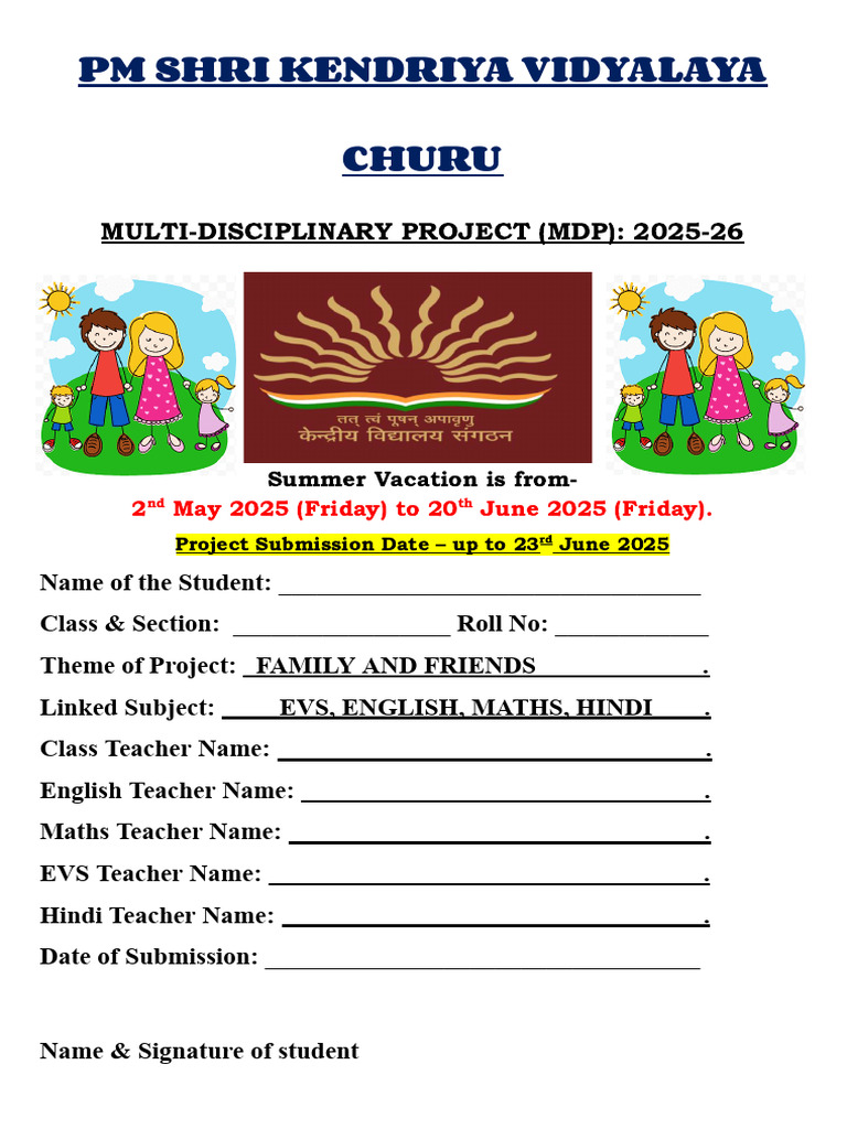 CLASS 3 MDP-Term-1 25-26 | PDF