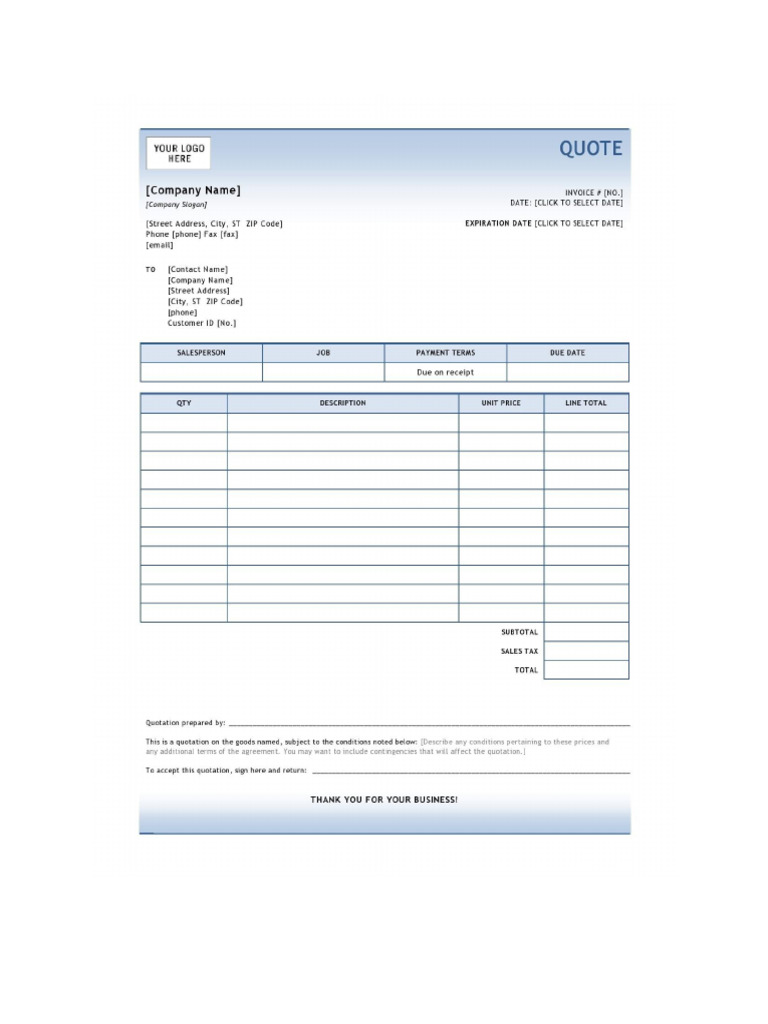 Quotation Format | PDF