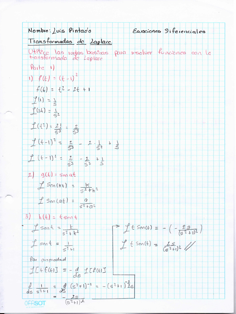 Deber Transformada de Laplace | PDF