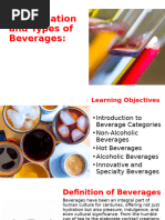 Classification and Categories of Beverages | PDF