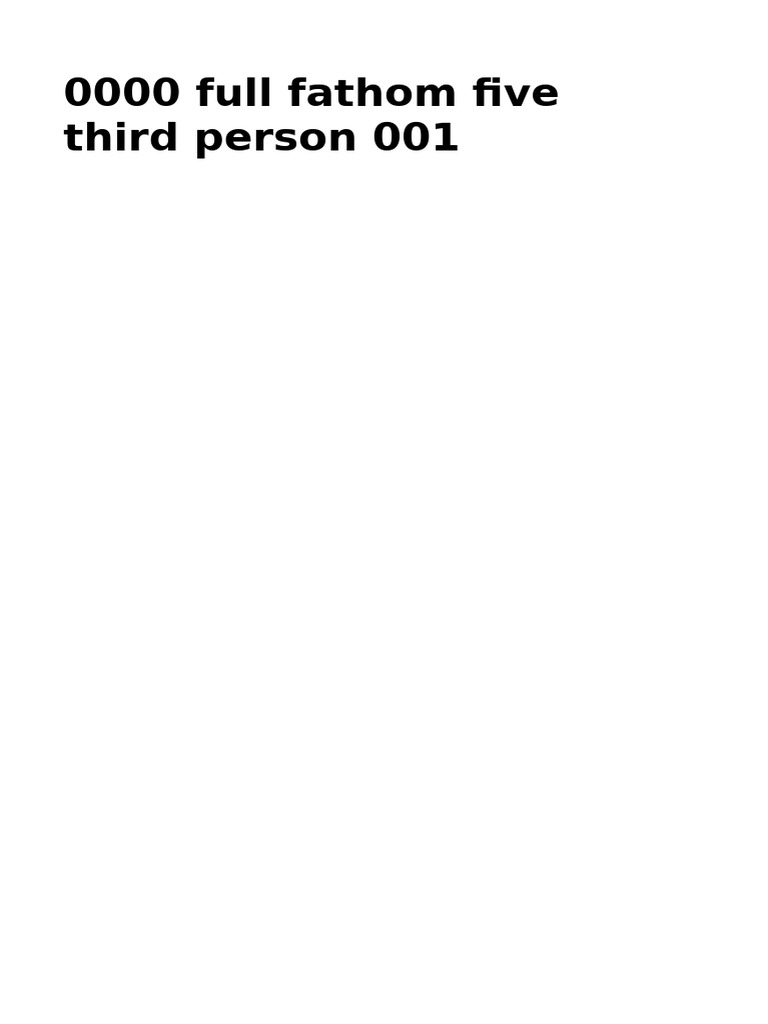 0000 Full Fathom Five Third Person 001 | PDF | Chair | Door
