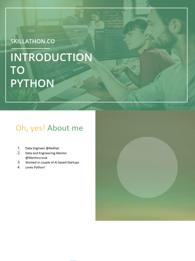 Attachment 2 Python Introduction Lyst9139 | PDF | Control Flow | Data Type