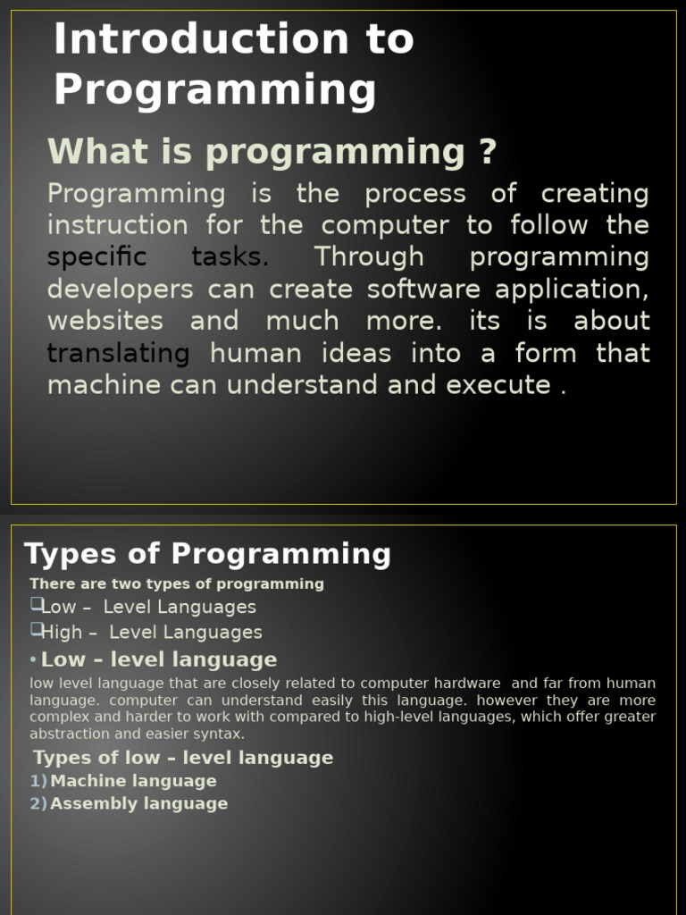 programming fundamental presentation | PDF