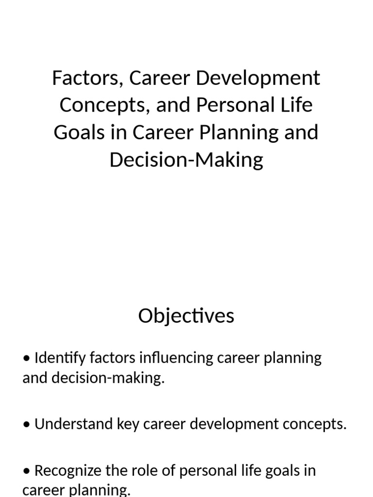 Career Planning Presentation | PDF
