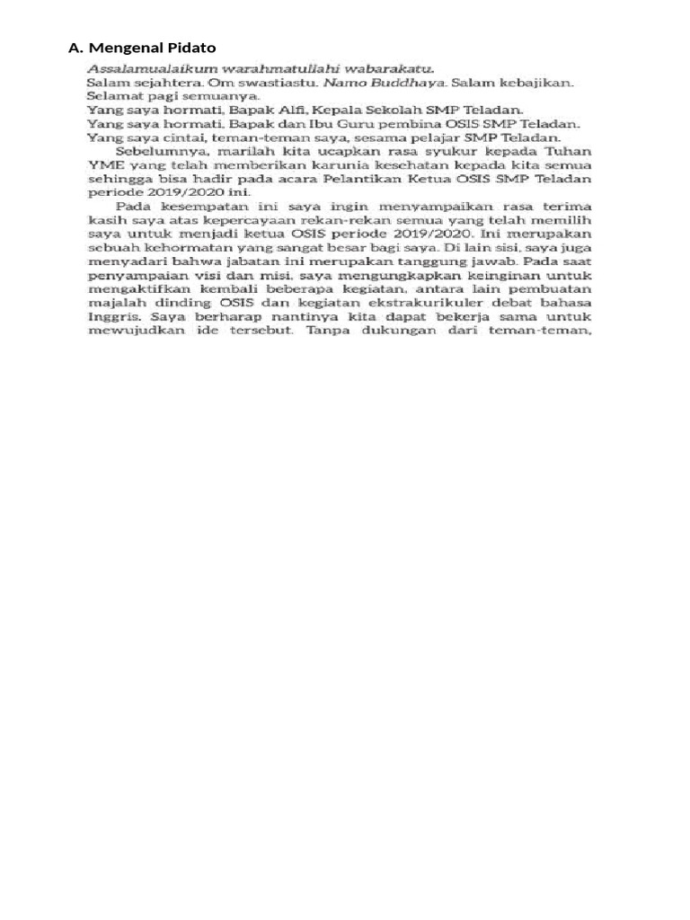 LKPD Teks Pidato Kelas 8 | PDF