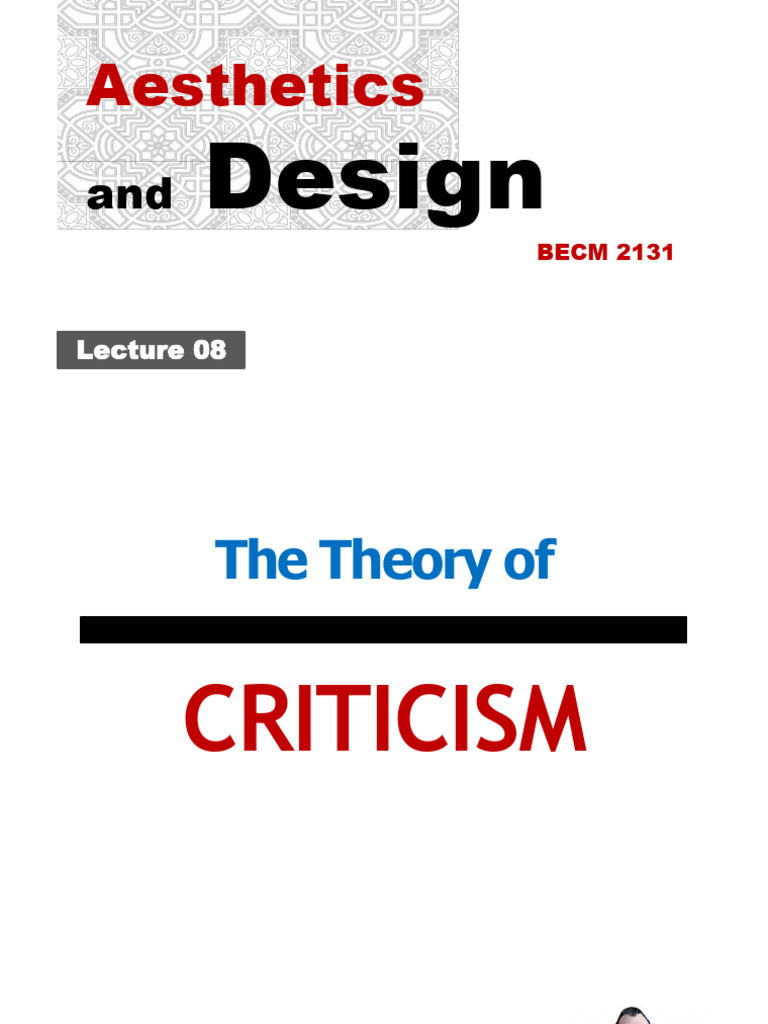 BECM 2131 - L-8 Theory of Criticism | PDF | Aesthetics | Reality