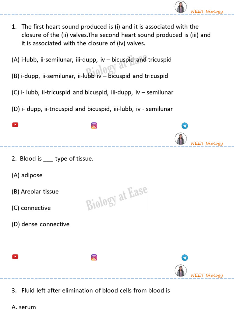 Human Physiology MOCK | PDF | Heart Valve | Urinary System