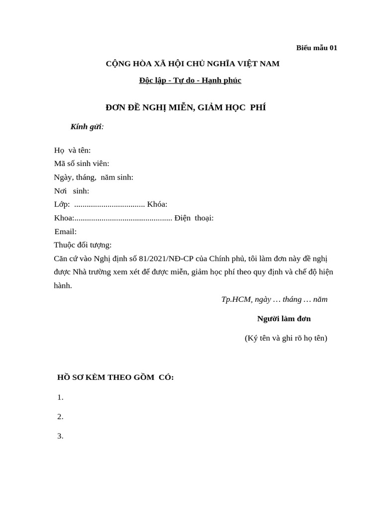 BM1 Don de Nghi Mien Giam HP | PDF