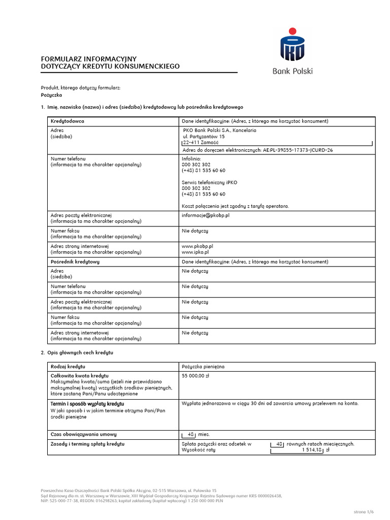 Formularz Informacyjny | PDF