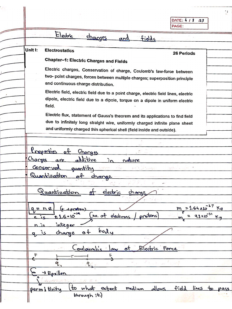 Physics Notes 12th | PDF
