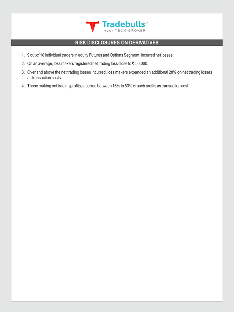 Risk Disclosures On Derivatives | PDF