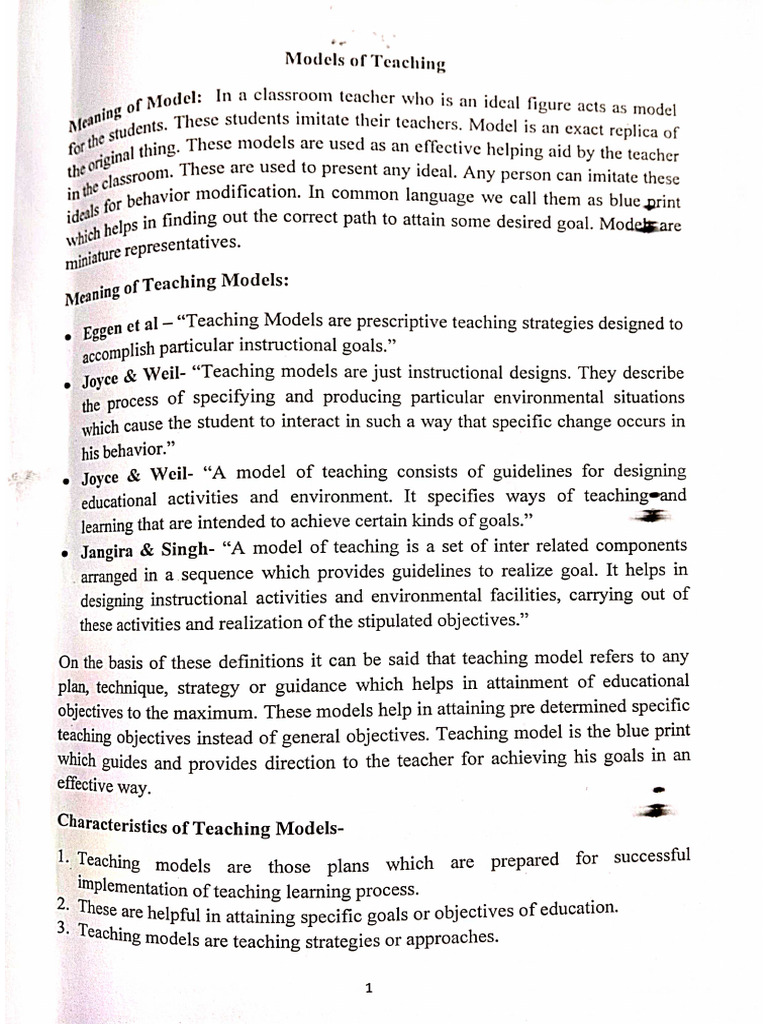 Teaching Models English | PDF
