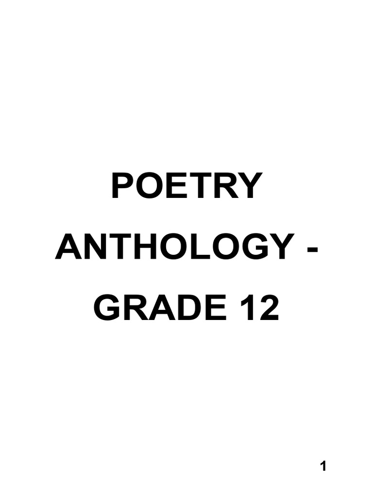 Poetry Anthology | PDF