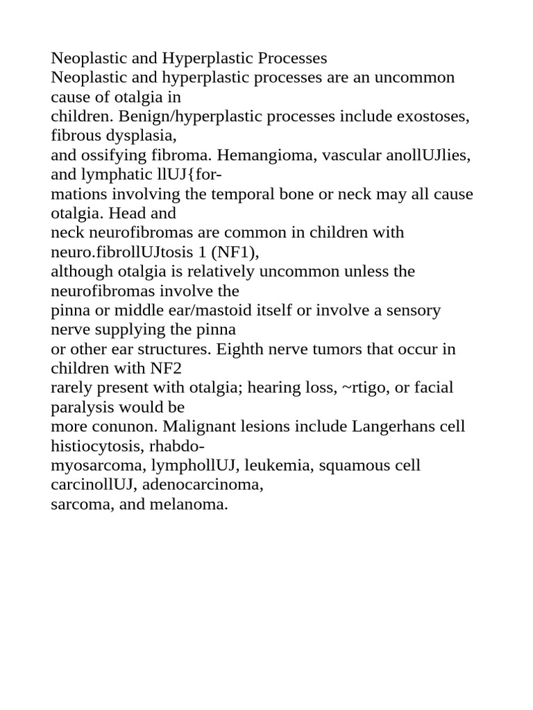 Neoplastic ear lesions | PDF