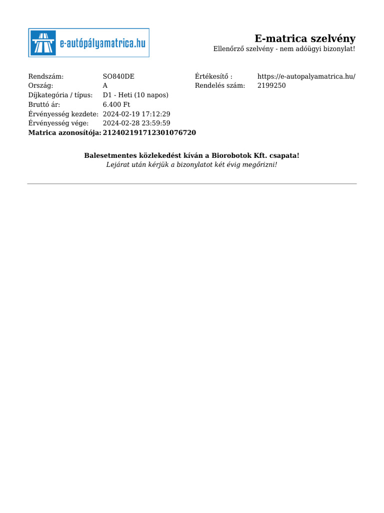 Matrica O2199250 | PDF