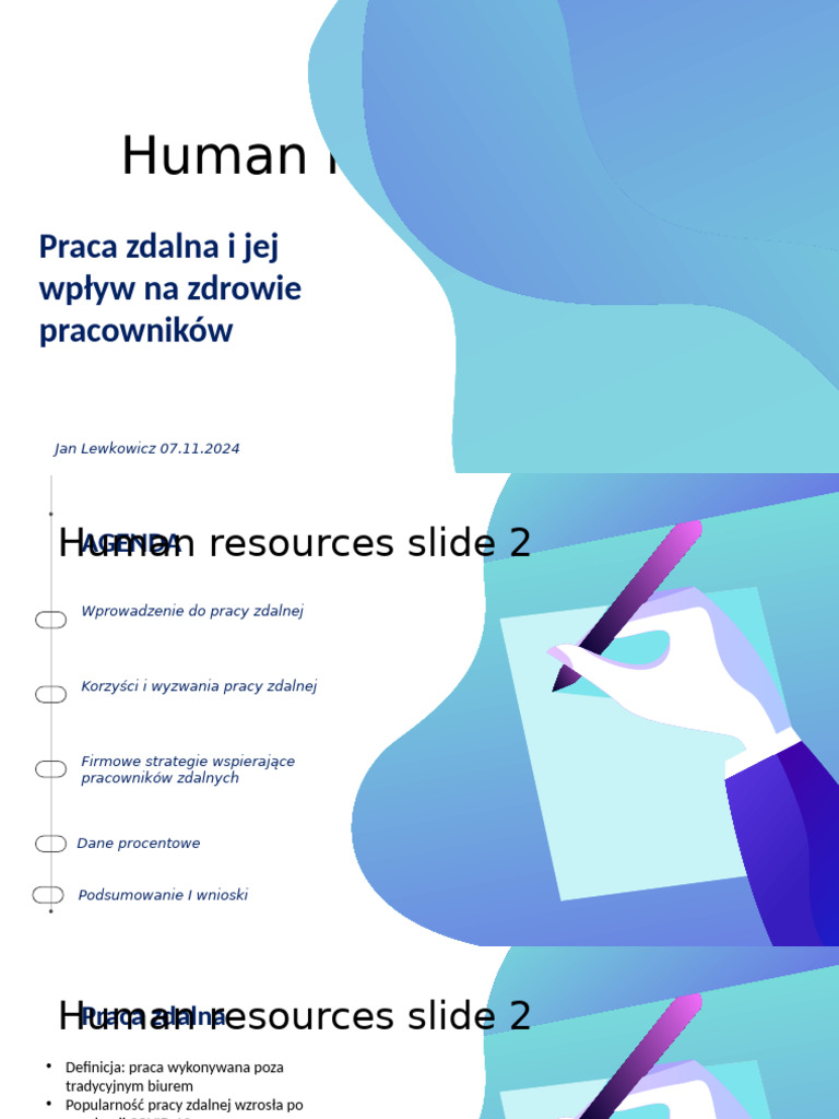 Praca Zdalna I Jej Wpływ Na Zdrowie Pracowników | PDF