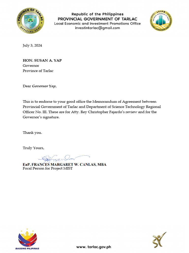 coverletter DOST | PDF