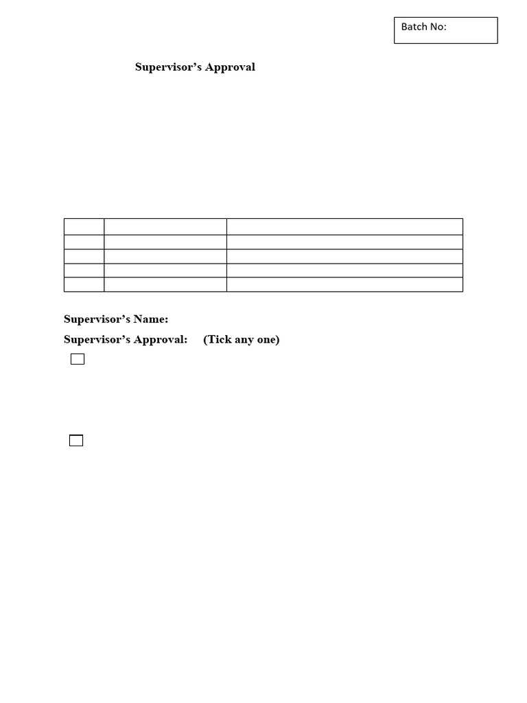 Supervisors Approval Letter For Book Binding | PDF