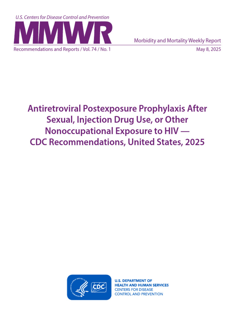 2025 Cdc Arv Pep | PDF | Management Of Hiv/Aids | Hiv/Aids