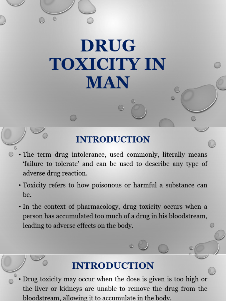 Understanding Drug Toxicity in Humans | PDF | Anemia | Drug Overdose