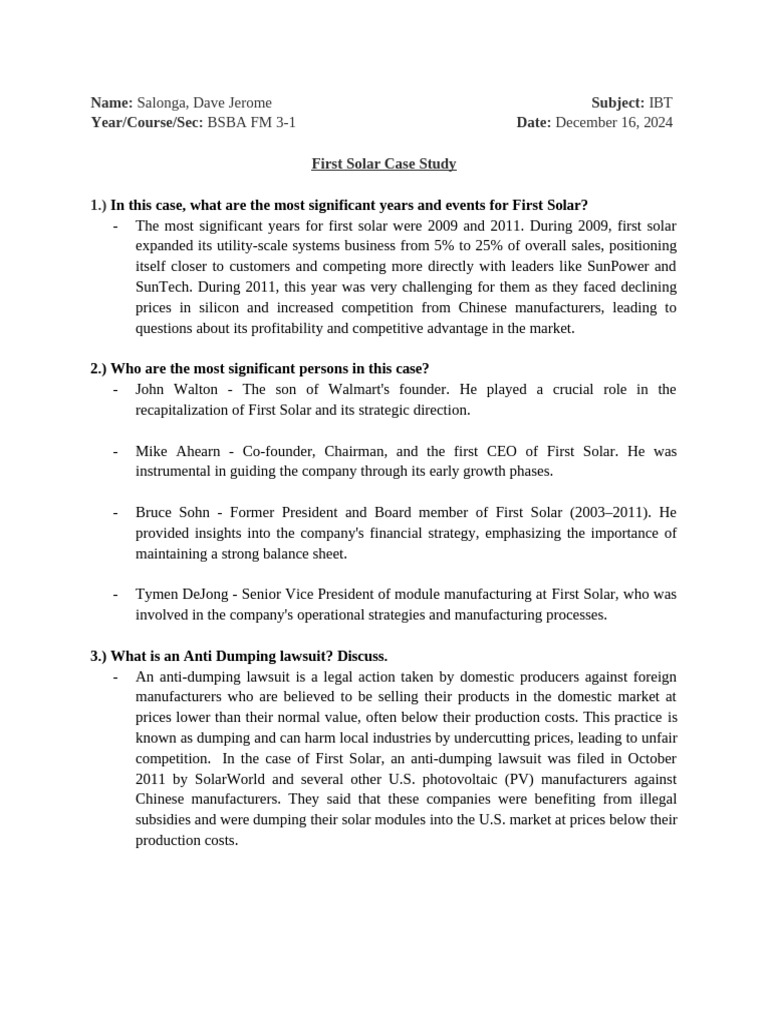 Tenaja-Shan-T Case Study | PDF | Photovoltaics | Solar Power