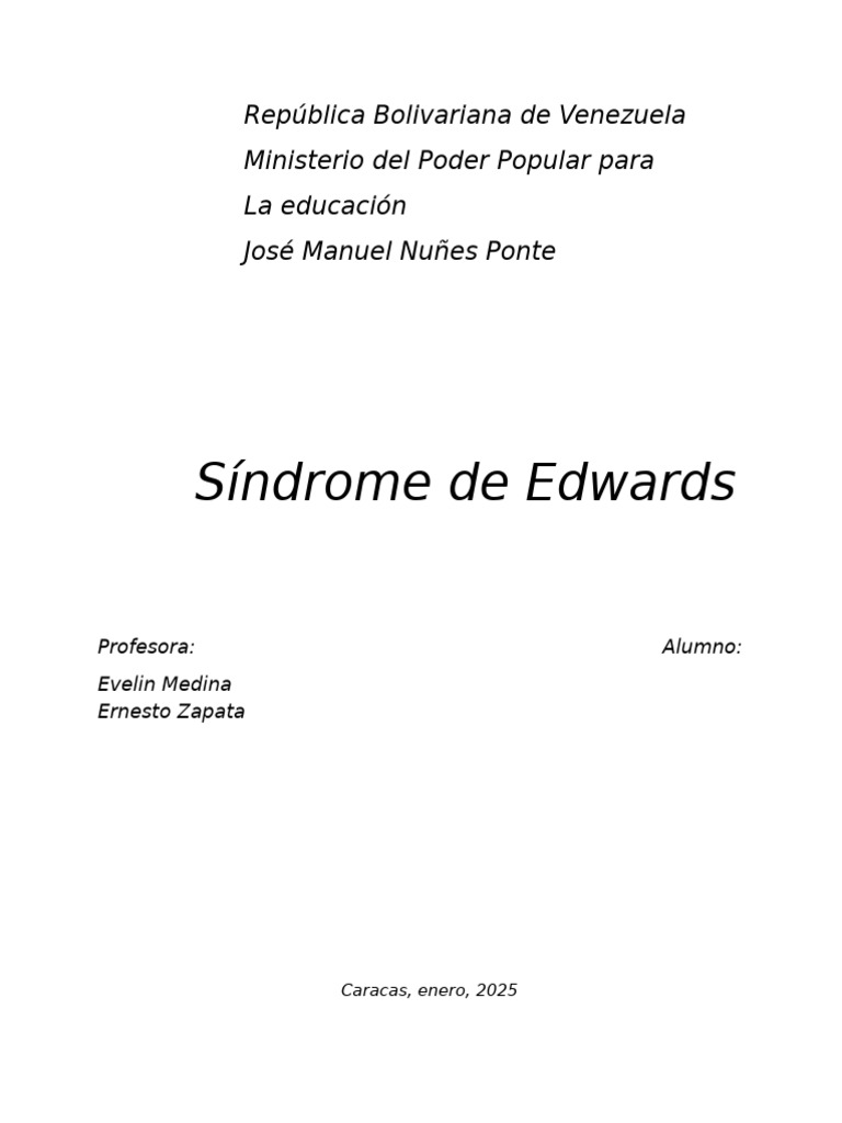 Sindrome de Edwards | PDF
