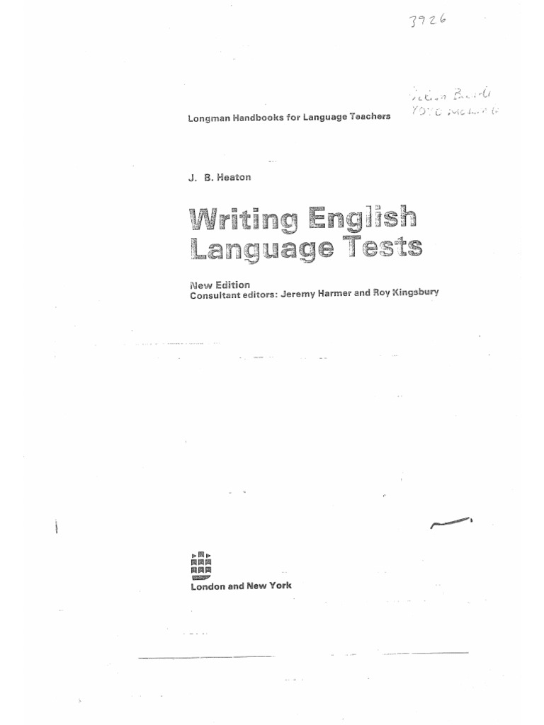 Writing English Language Tests | PDF