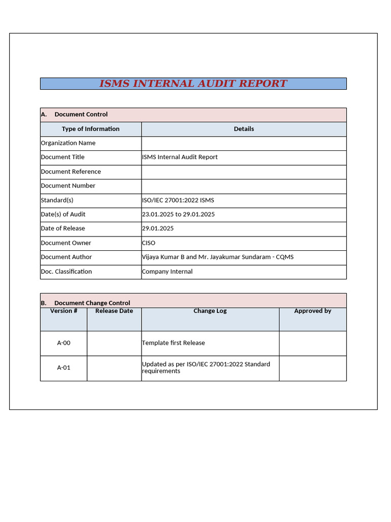 ISMS - Documentation Review Report | PDF | Information Security | Risk